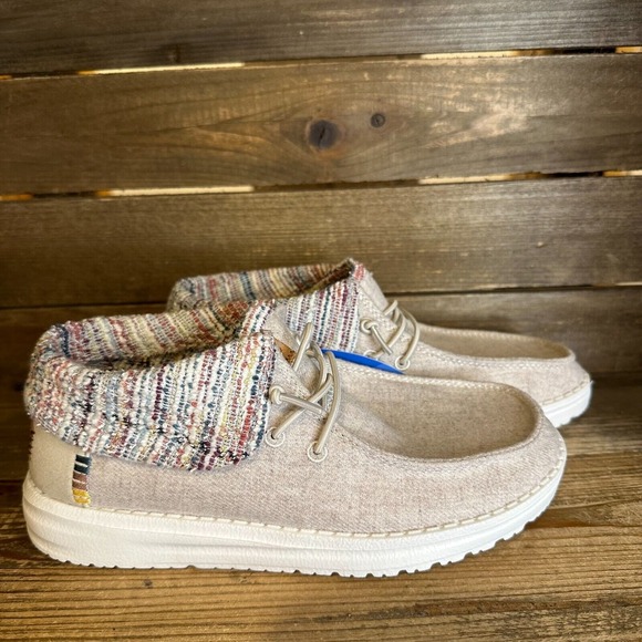 Hey Dude | Shoes | New Nwt Big Kids Hey Dude Wendy Fold Baja Cream ...